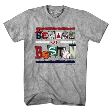 Beware Of Boston Icons T Shirt Long Sleeve Shirts Mens Shirts Shirts