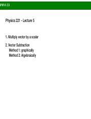 Understanding Vector Operations In Physics Scalar Course Hero
