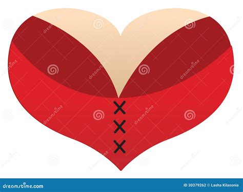 Love Heart Boobs Stock Illustration Illustration Of Cupid 30379262
