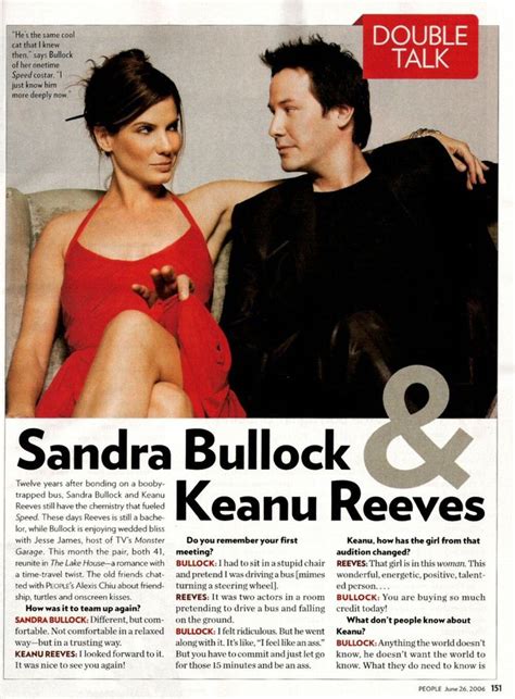 Sandra Bullock Keanu Reeves Interview Comment Passe T On Dune Image