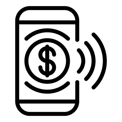 Digital Payment Mobile Icon Outline Style 15605063 Vector Art At Vecteezy