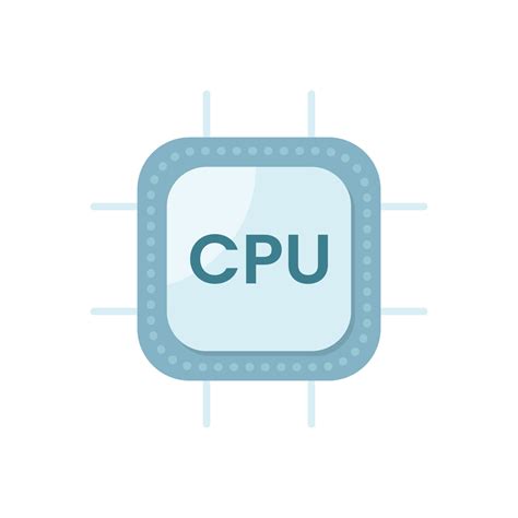 Cpu System On Chip Soc Smart Technology Flat Design Illustration
