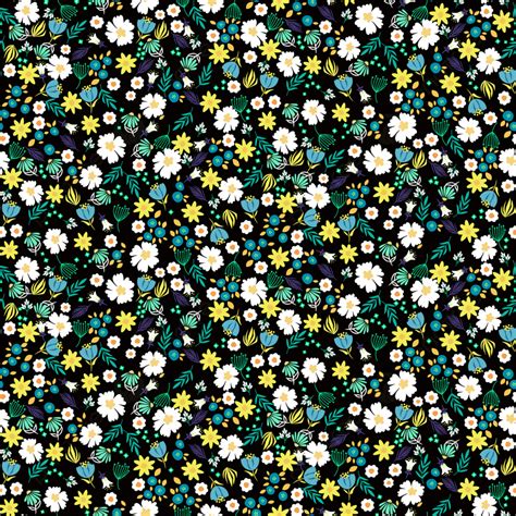 Tiny Flowers Vintage Retro Style Background Seamless Pattern Texture Wallpaper Springtime