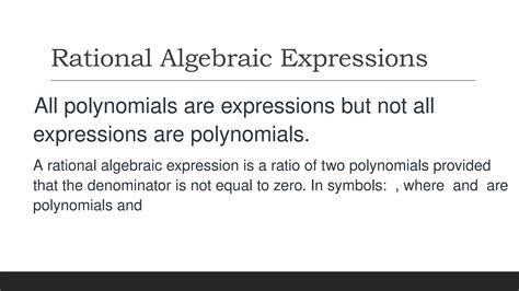 Rational Algebraic Expressions And Operationspptx