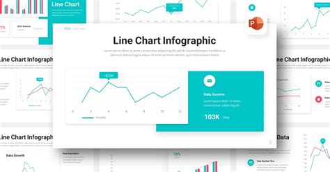 Line Chart Presentation Incl Line And Infographic Envato