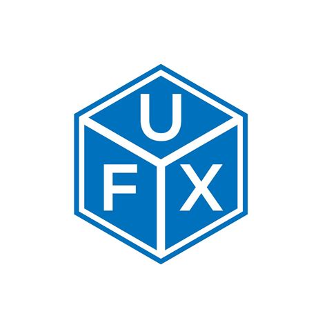 Diseño De Logotipo De Letra Ufx Sobre Fondo Negro Concepto De Logotipo