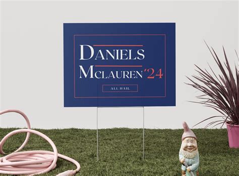 Washington Commanders Yard Sign Daniels Mclauren 24 Nfl Lawn Sign T For Commanders Fans