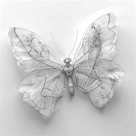 67000 Butterfly Wireframe Pictures