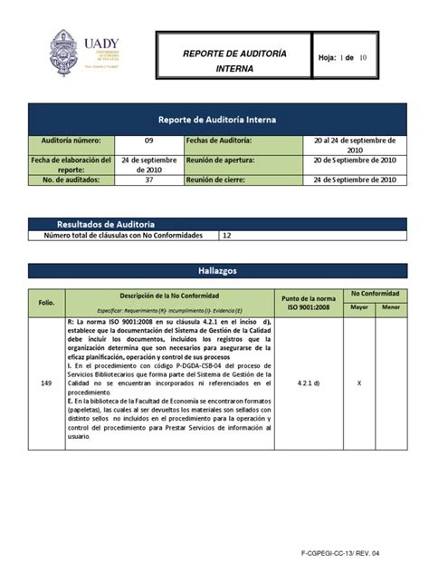 Formato De Auditoria Interna Porn Sex Picture