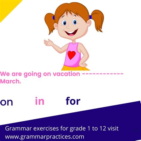 Preposition Exercise For Grade 3 With Answers Prepositions Grammar