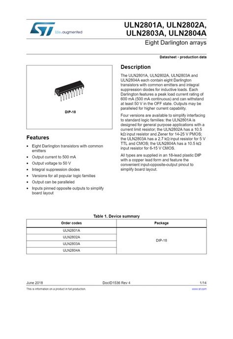 Uln2803a Dip St Eight Darlington Arrays At ₹ 12 Piece Darlington Transistor In Mumbai Id