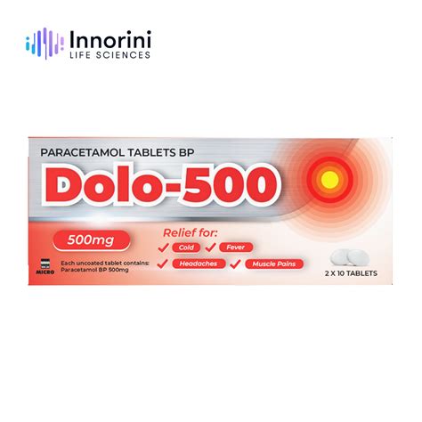Dolo 500mg Paracetamol — Innorini Life Sciences