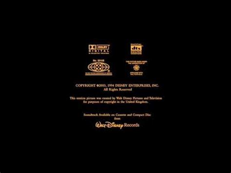 Walt Disney Pictures 1994 2003 Closing The Lion King Youtube
