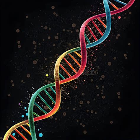 A Dna Strand With A Black Background Emphasizing The Intricate Double