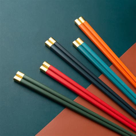 卡通彩色合金筷子家用一人一双区分筷子家用尖头筷子家庭分餐筷子虎窝淘