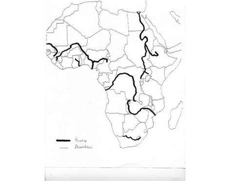 Africa Blank Map With Rivers