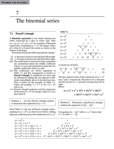 SOLUTION: The binomial series - Studypool