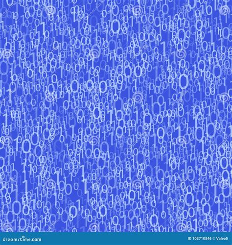 Binary Code Blue Background Concept Numbers Stock Vector Illustration Of Concept Network