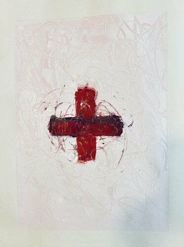 Red Cross Charlie Patton Acrylic On Paper Red Cross Art Cross
