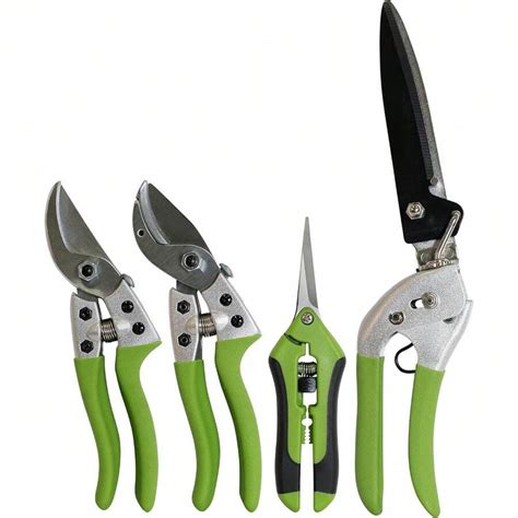 Pruning Tools Kit With Bypass And Anvil Pruners Garden Snips Grass Shears And Canvas Case Shein Usa