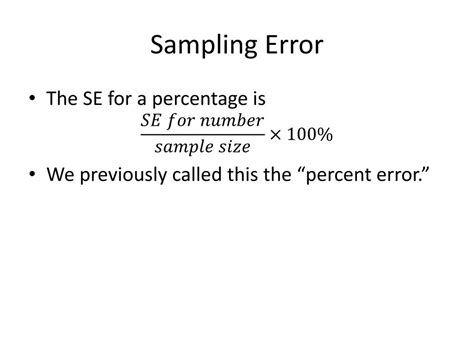 Ppt Sampling Error Powerpoint Presentation Free Download Id 1909081