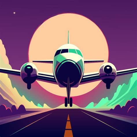Premium Vector Plane Vector Illustration Flat 2