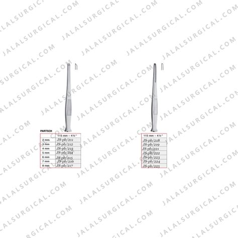 Bone Chisels Partsch Osteotome 115mm Long Jalal Surgical