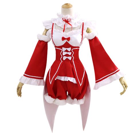 Rezero Starting Life In Another World Rem Ram Christmas Cosplay Costu
