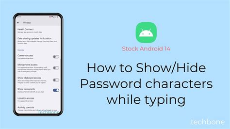 How To Showhide Password Characters While Typing Android 14 Youtube