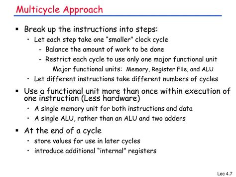 Ppt Eem 486 Computer Architecture Lecture 4 Designing A Multicycle