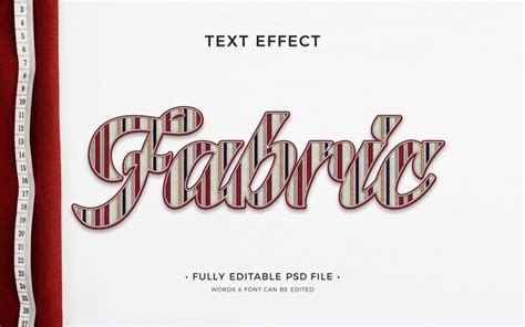 Premium Psd Fabric Pattern Text Effect