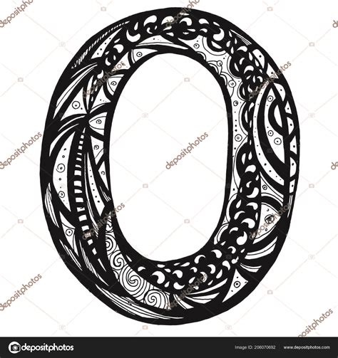 Naive Numerals Hand Drawn Number Zero Stock Vector By ©direnkokatti