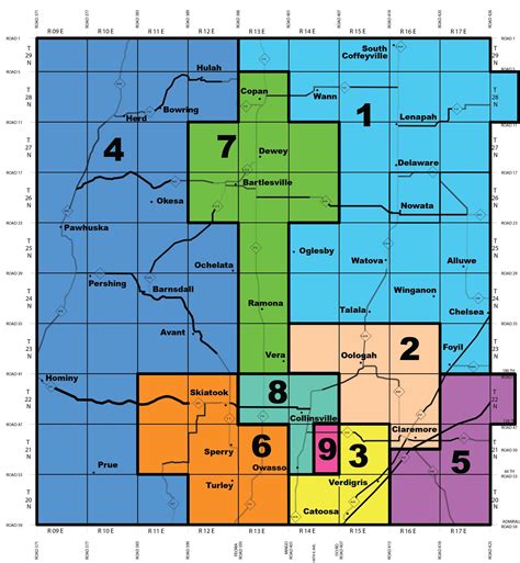 Board Of Trustees And District Map Verdigris Valley Electric