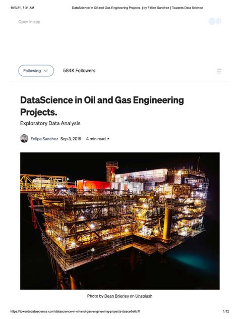 Datascience In Oil And Gas Engineering Projects Pdf