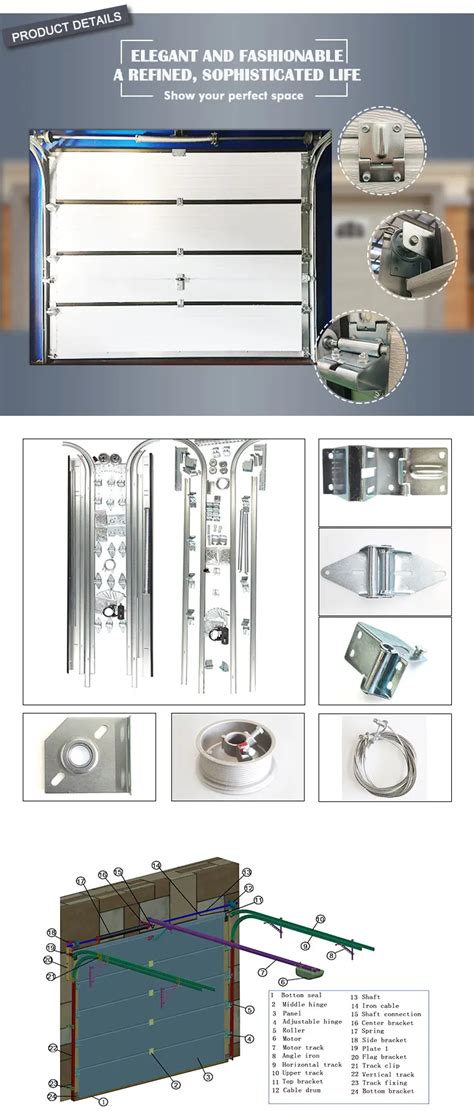 Plexiglass Window Insert Sectional Garage Door For Sale