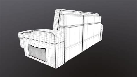 Lhs Leather Sofa 3d Model Cgtrader