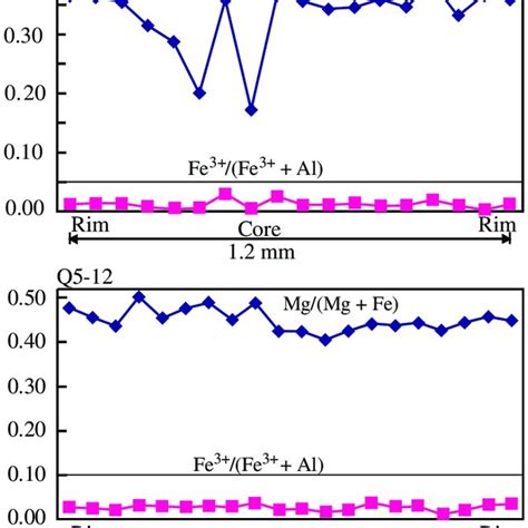 Zoning Profiles Of Mgfe Mg And Fe 3 Fe 3 Al Through Download Scientific Diagram