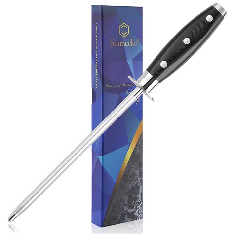 【kitchen Knife Sharpening Tool】sunnecko 8 Inch Knife Sharpening Steel