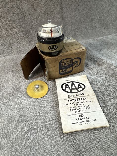 Vintage Aaa Dash Mount Compass Accessory In Box Barn Find Never
