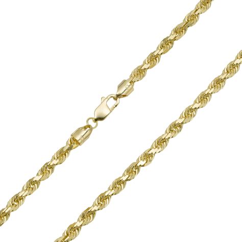 Turkish Rope Chain Necklace 10k Yellow Gold