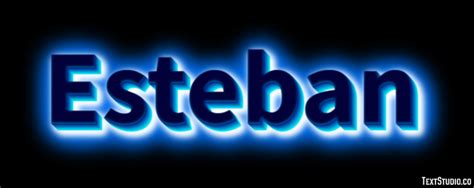 Esteban Efecto De Texto Y Diseño De Logotipos Nombre