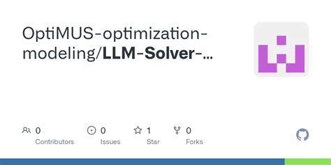 Github Optimus Optimization Modelingllm Solver Configuration