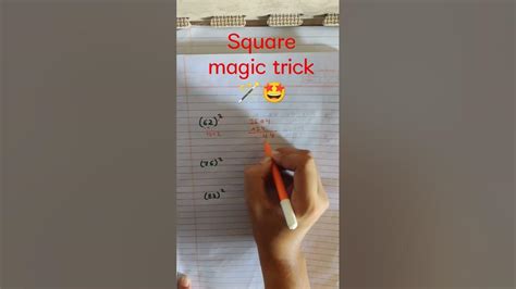 Square Magic Trick 🪄mathstrick Shorts Youtube