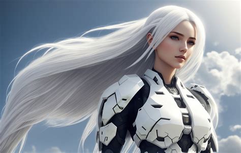 Wallpaper Girl Fantasy Armor Art Halo Blond Digital Art Fantasy