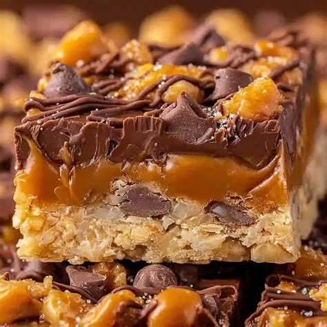 Caramel Chocolate Crunch Bars Quick Recipes