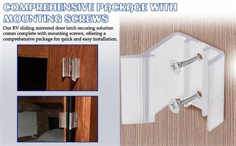 Aussio 2 Set Clear Rv Sliding Mirrored Door Latch H527