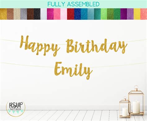 Custom Happy Birthday Banner Personalized Birthday Party Decorations