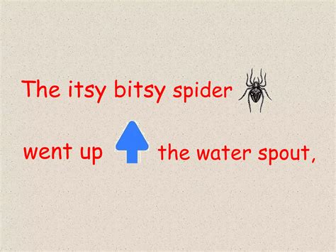Itsy Bitsy Spider Ppt