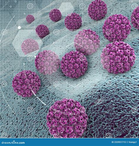 Human Papillomavirus Infection Virus Stock Illustration Illustration Of Medicine Cervical