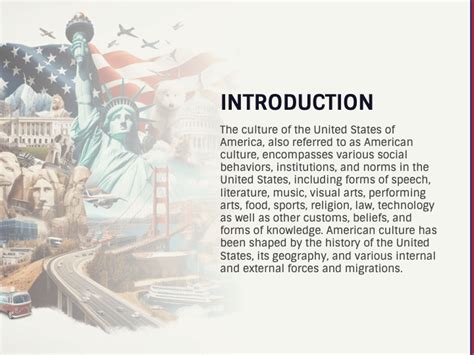 Free Culture Of The United States Presentation For Powerpoint And